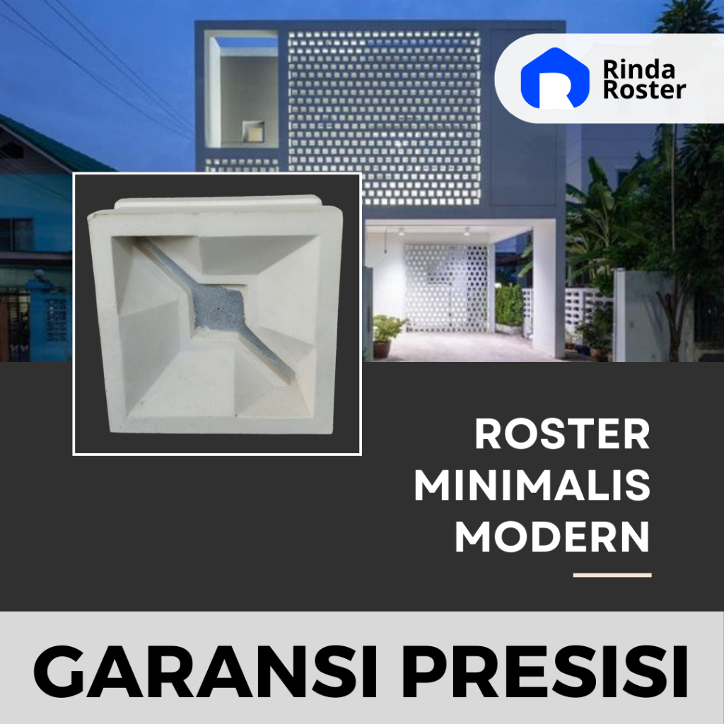 Jual Cetakan Loster Beton Minimalis Motif Persegi Lurus Ukuran 20x20 ...