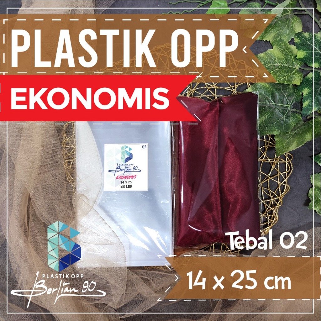 Jual Plastik Opp lem Seal Uk 14x25 cm isi 100 Lembar Termurah Tebal 02 Micron / Plastik Opp 14 x ...