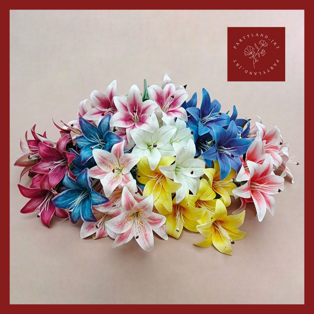 Jual Lily Latex K7 Real Touch Large Lily Premium Bunga Lily Artificial ...