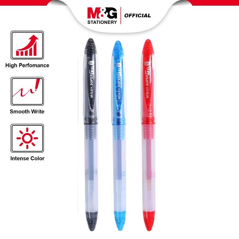 Jual M&G Gel Pulpen Rubber Pen 0.38mm Pena Tinta Hitam Bisa Reffil ...