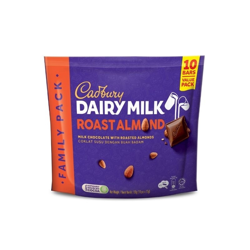 Jual Cadbury Dairy Milk Roast Almond 10's | Shopee Indonesia