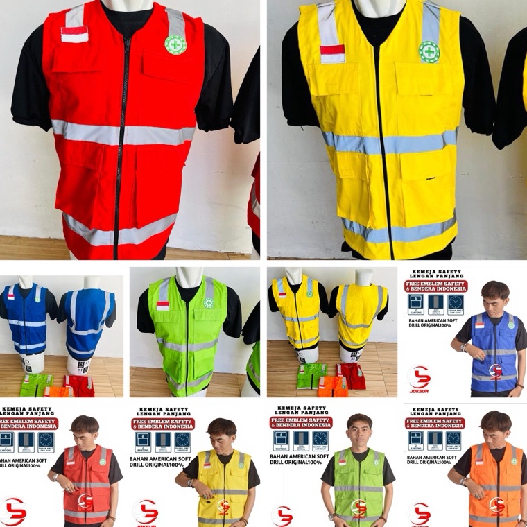 Jual KODE A73F rompi safety first bahan soft drill super lembutrompi ...