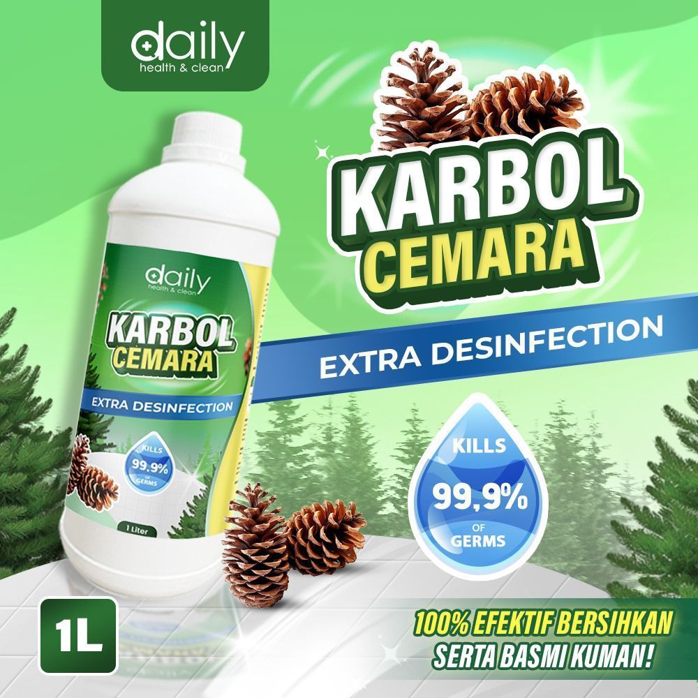 Jual Karbol Daily 1 Liter Konsentrat Pine Oil Antibacterial Anti ...