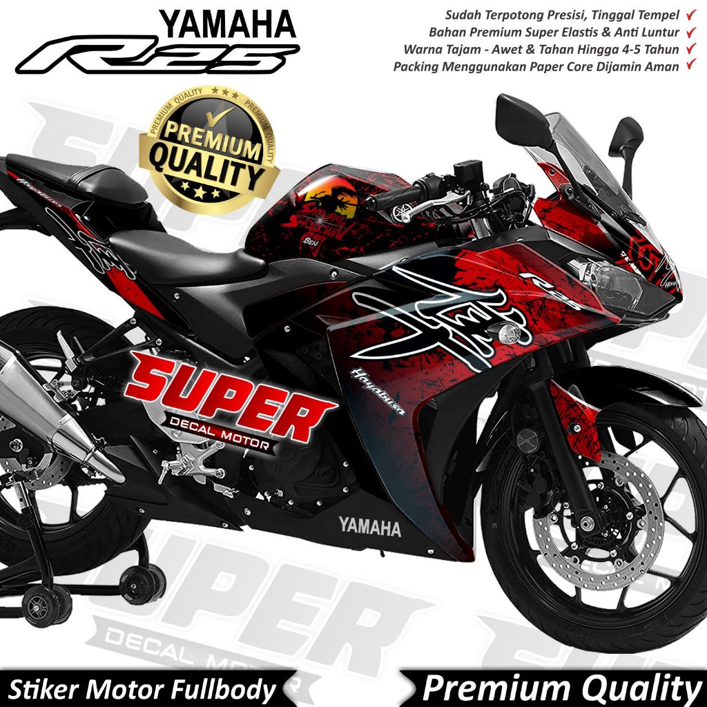 Jual Stiker Decal Motor Yamaha R25 Old Full Body Variasi Hayabusa ...