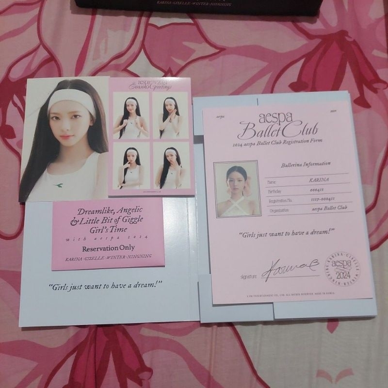 Jual ( KARINA POSTCARD & BIODATA BALLET CLUB + MAP ) AESPA " 2024 ...