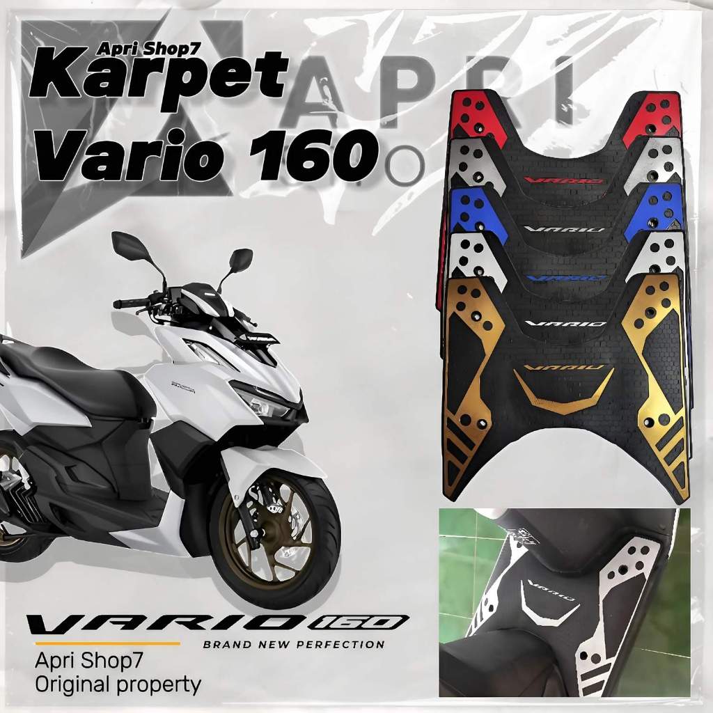 Jual Karpet Vario 160 New Tahun 2022 - Tahun Kini Pijakan Alas Kaki Motor Honda Vario 160 ...
