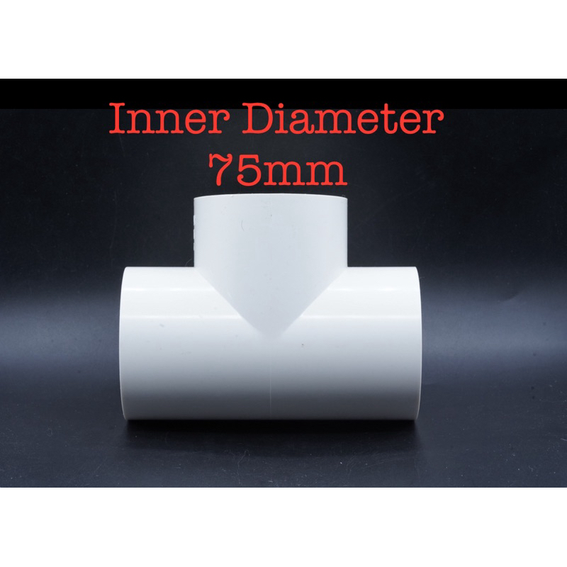 Jual Fitting T Tee Inner Diameter 75mm 75 mm for Pipa PVC 2-3/4 ...