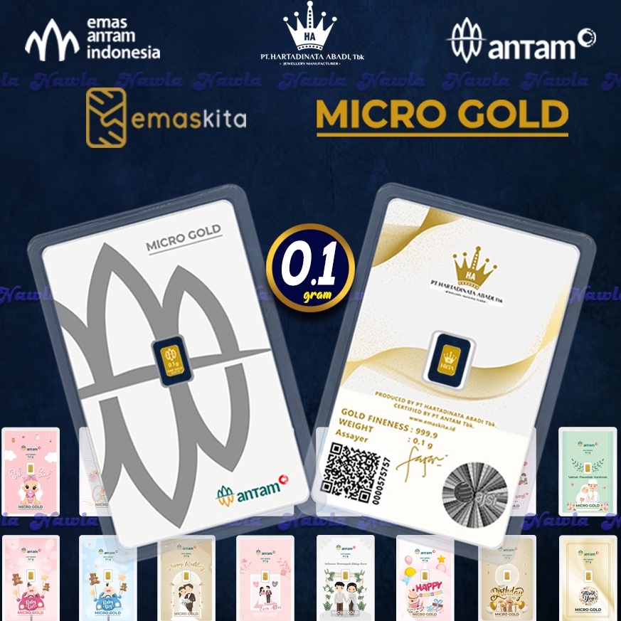 Jual KODE N22W Antam 1 gram Micro Gold Premium Emas Murni 24 Karat ...