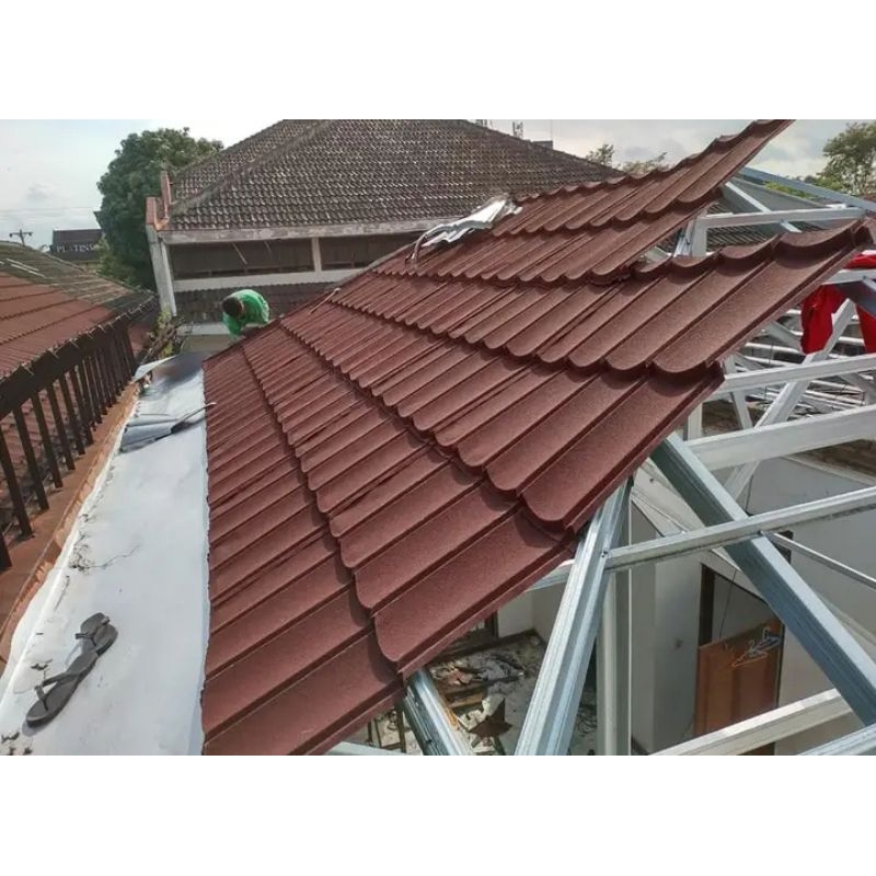 Jual baja ringan dan genteng multiroof/genteng metal pasir terpasang di ...