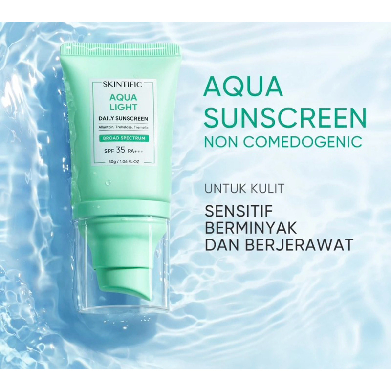 Jual SKINTIFIC AQUA LIGHT DAILY SUNSCREEN SPF PA35+++ | Shopee Indonesia
