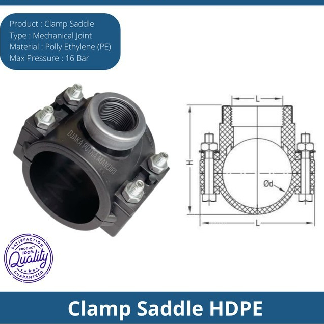 Jual >>>> Sambungan Pipa HDPE - Clamp Saddle HDPE Ukuran 1 1/2 x 1/2 Inchi | Shopee Indonesia