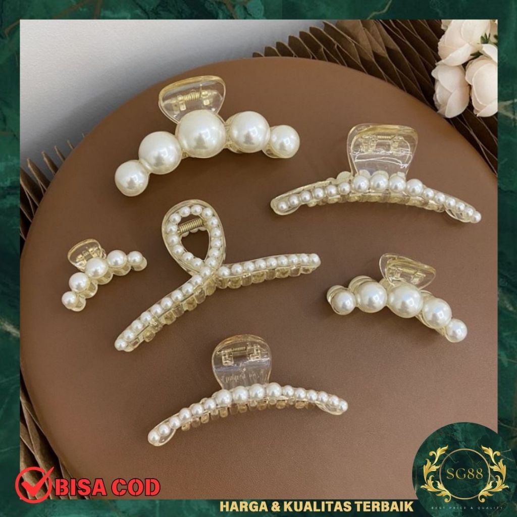 Jual Jedai Rambut Mutiara Korea Jepit Rambut Wanita Besar Big Pearl ...
