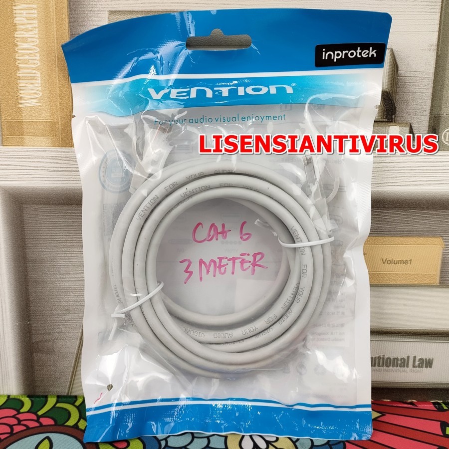 Jual Vention KABEL CAT6 CAT 6 3M Kabel LAN Ethernet RJ45 UTP HIGH SPEED | Shopee Indonesia