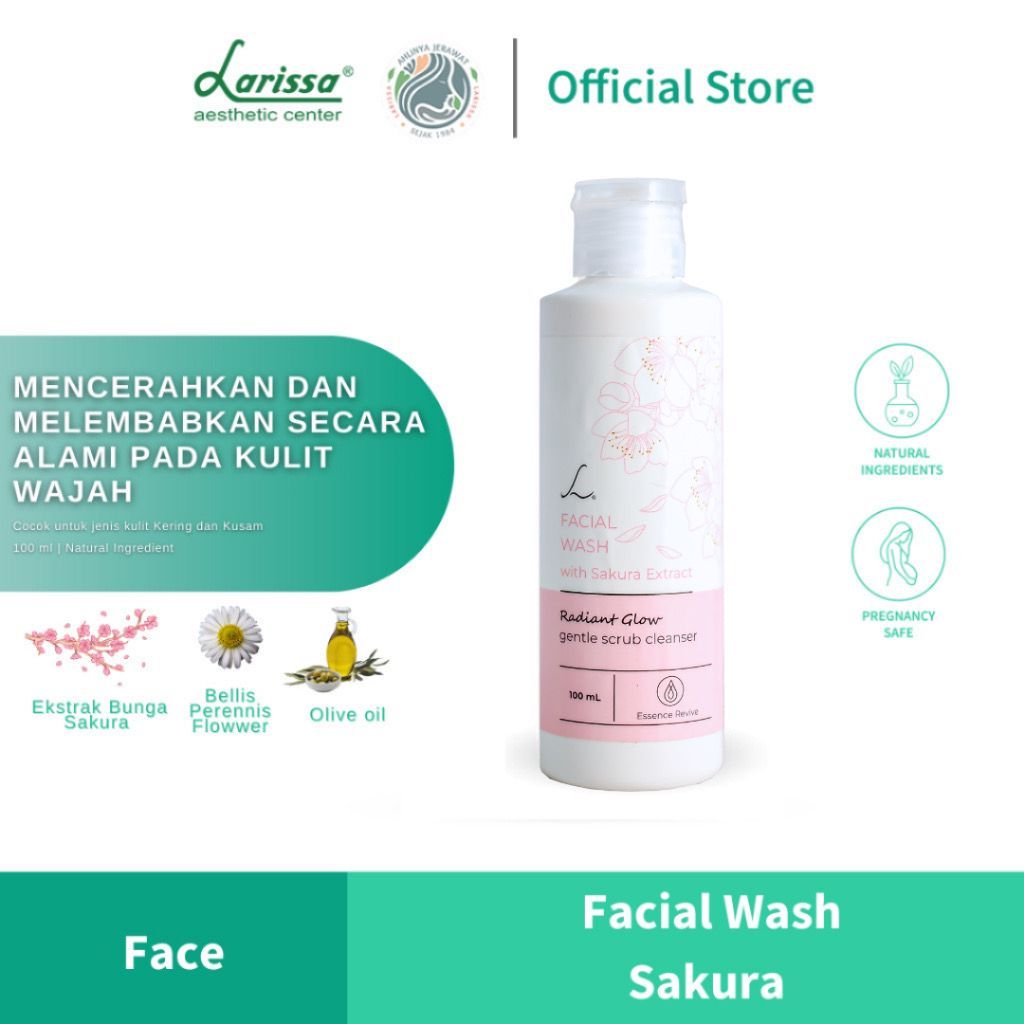 Jual Facial Wash Sakura Brightening Series Larissa | Shopee Indonesia