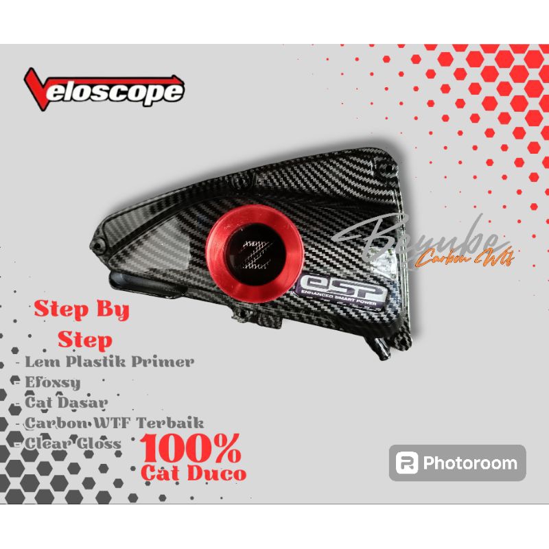 Jual cover filter carbon WTF veloscope "Z" Honda genio //beat deluxe//beat CBS//Beat esp//beat ...