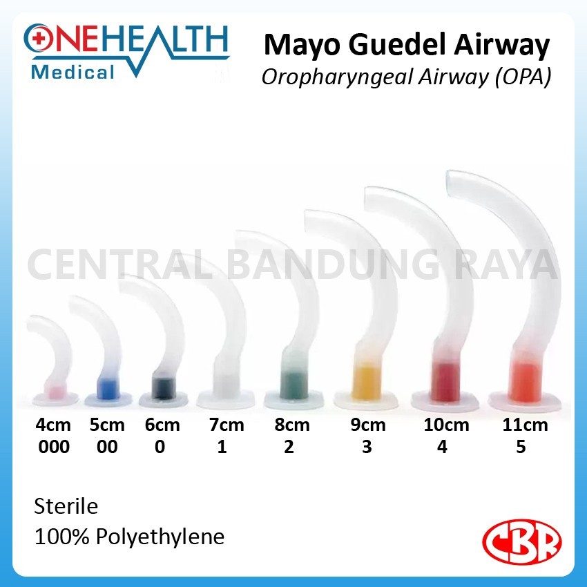 Jual ONE HEALTH Mayo Guedel Airway / Oropharyngeal Airway / Mayo Tube ...