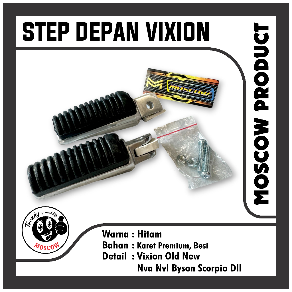 Jual STEP VIXION KARET FOOTSTEP DEPAN VIXION OLD NEW NVA NVL BYSON ...