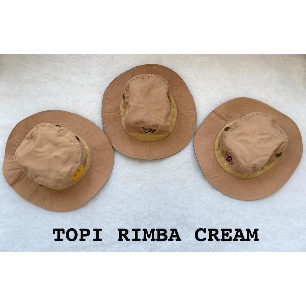Jual Topi Rimba Cream Coklat Hitam Pramuka | Shopee Indonesia