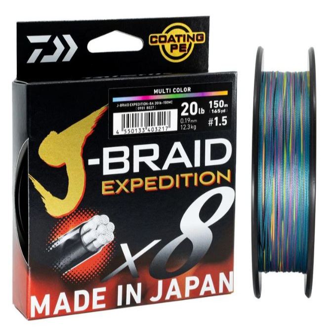 Jual Senar PE DAIWA J-BRAID EXPEDITION X8 150M | 300M | Multi Color ...