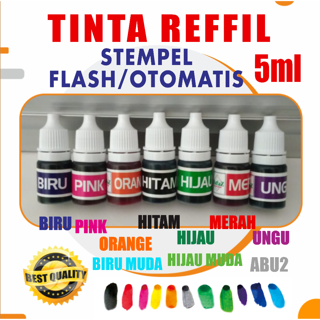 Jual Tinta Reffil Stempel Otomatis/FLASH, Kualitas Premium, Ukuran ...