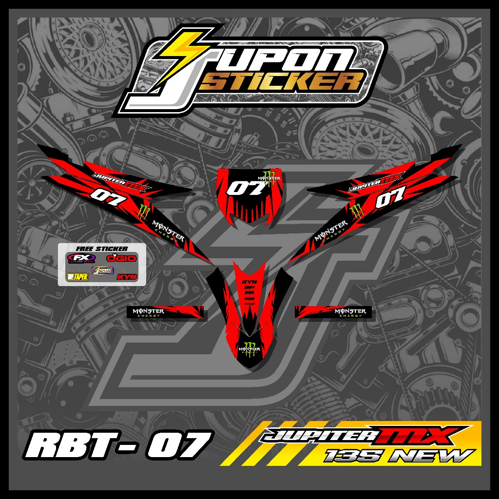 Jual (COD) Sticker Striping RBT JUPITER MX New 135 Semifull Stiker ...