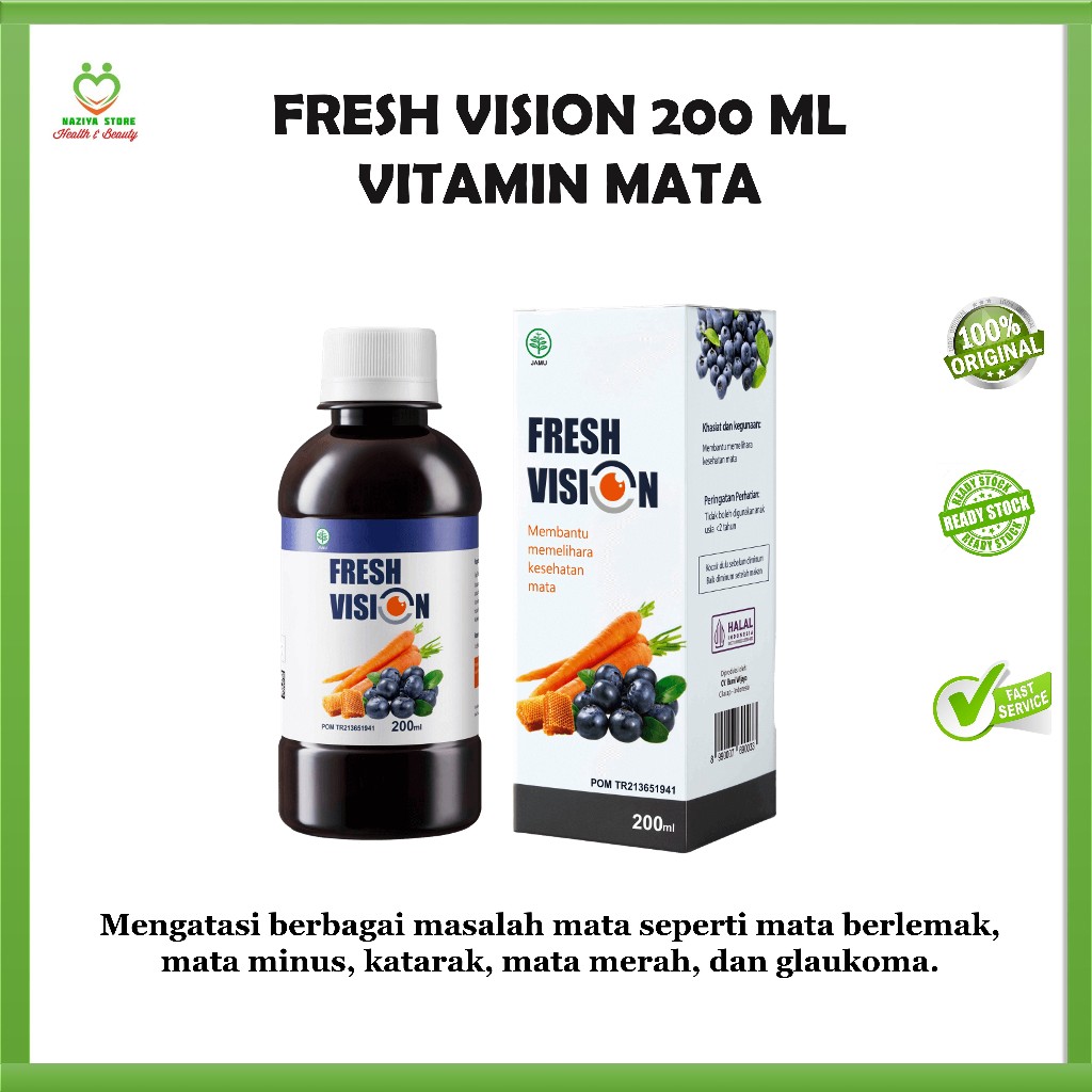Jual FRESH VISION Vitamin Obat Mata Original Atasi Mata Minus Katarak ...