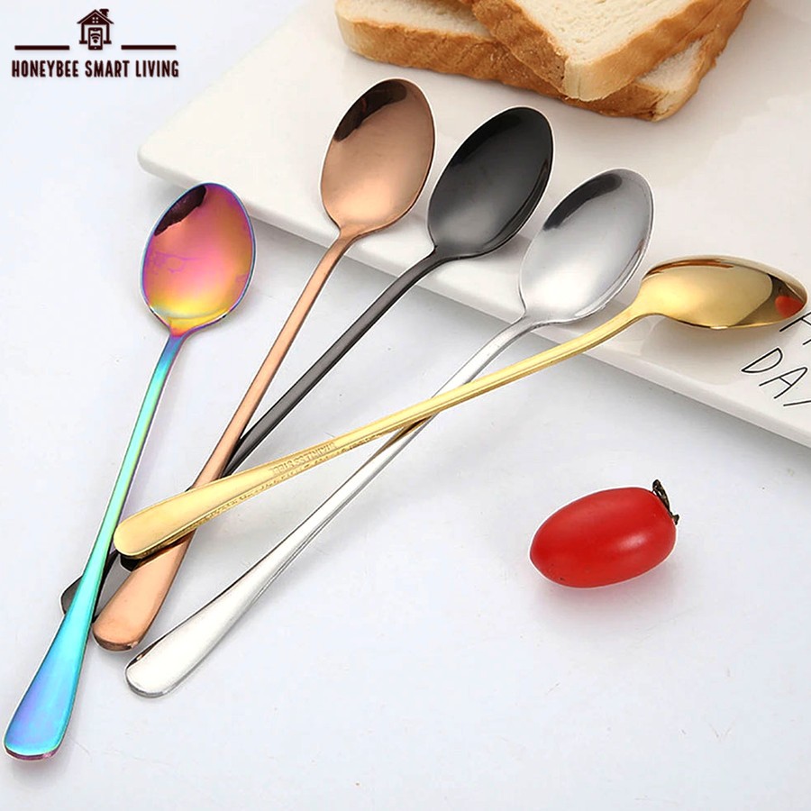Jual Sendok Pengaduk Gagang Panjang Long Spoon Minuman Teh Es Kopi ...