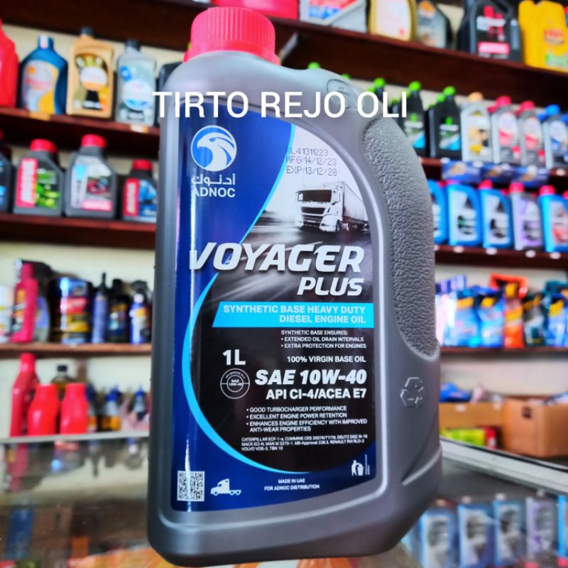 Jual ADNOC VOYAGER PLUS 10W - 40 SYNTHETIC BASE HDEO API CI-4 ACEA E7 ...