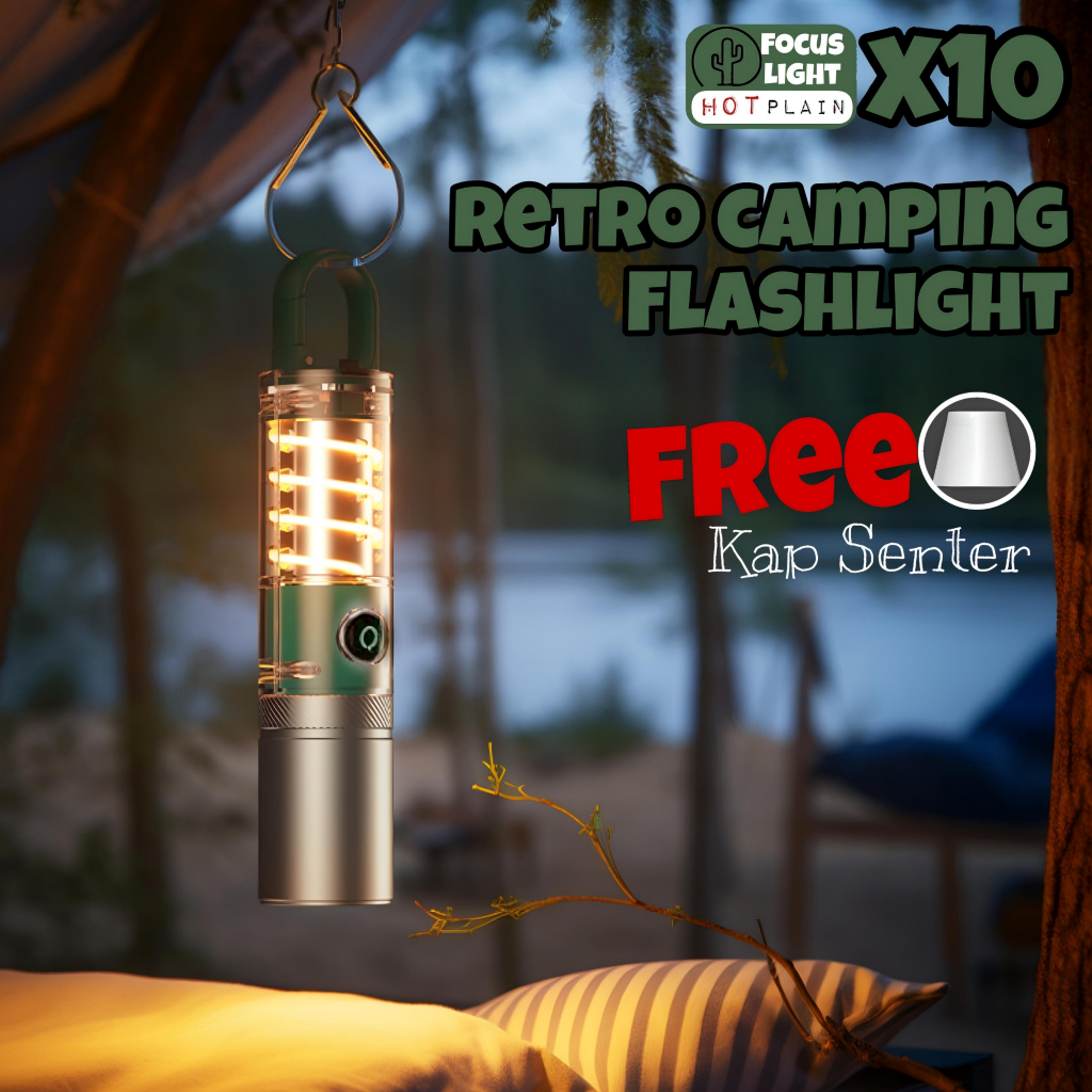 Jual Senter Zoom X10 LED XHP50 800Lumen+200Lumen Teleskopic Super ...