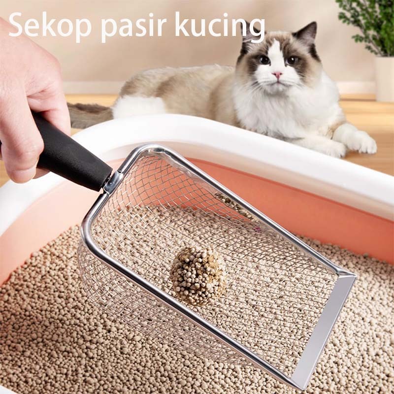 Jual Stainless Steel Pup Scoop Cat Litter Sendok Pup Kucing Serokan ...