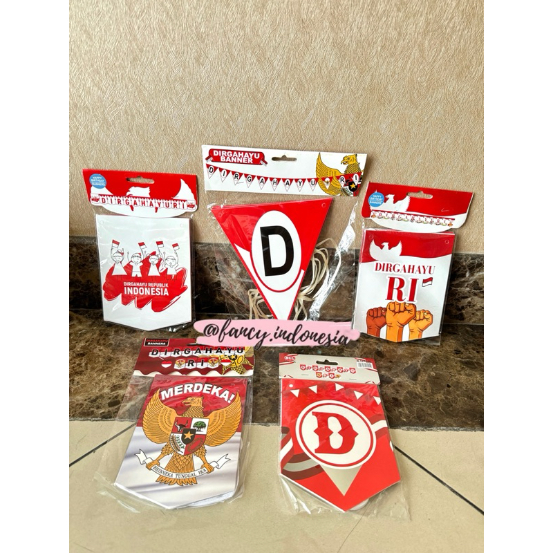 Jual Banner Dirgahayu RI / Banner Bunting Agustusan / Banner Flag 17 ...