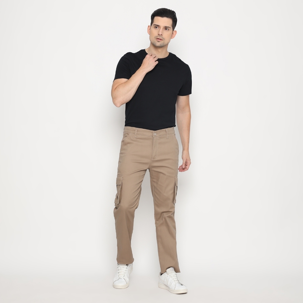 Jual BYZF Cargo Pants Pria / Celana Cargo Panjang Pria Denver Series Warna Khaki | Shopee Indonesia