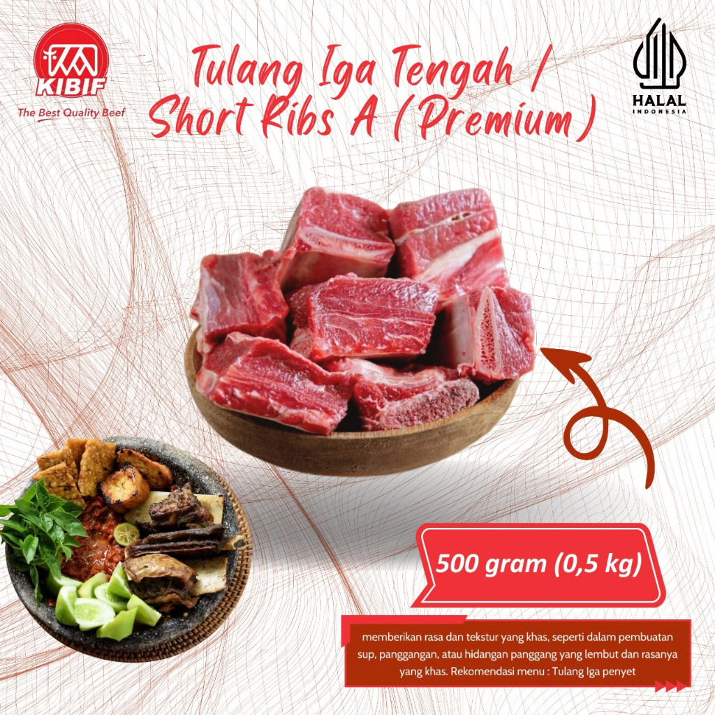 Jual Tulang Iga Tengah / Short Rib 500gr ( Reguler / premium ) | Shopee ...