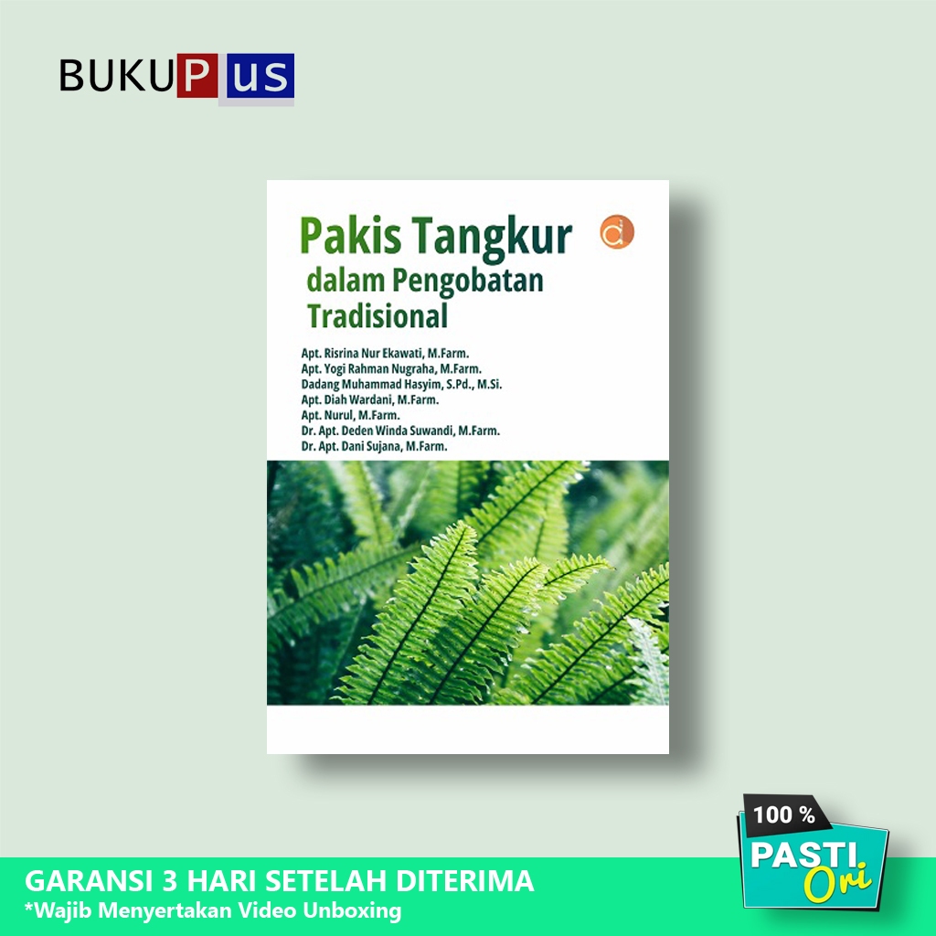 Jual Buku Pakis Tangkur dalam Pengobatan Tradisional - Original ...