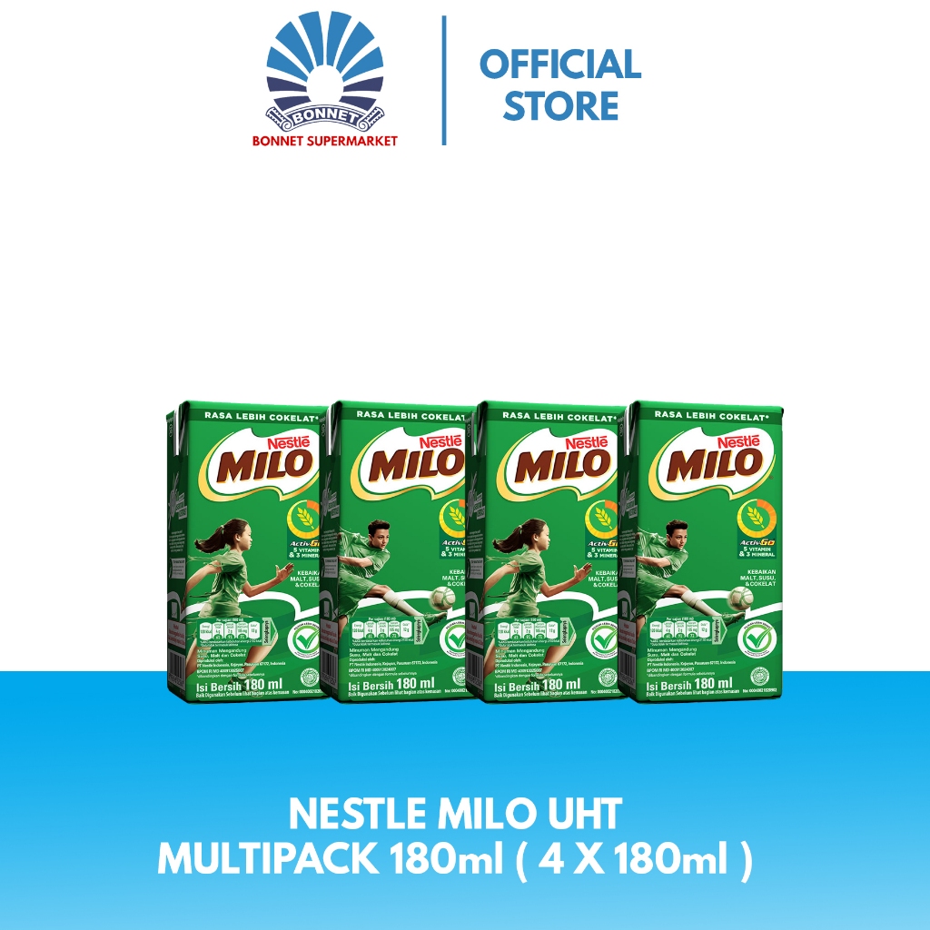 Jual Nestle Milo UHT Multipack 180ml ( 4 x 180ml ) 8992696523104 | Shopee Indonesia