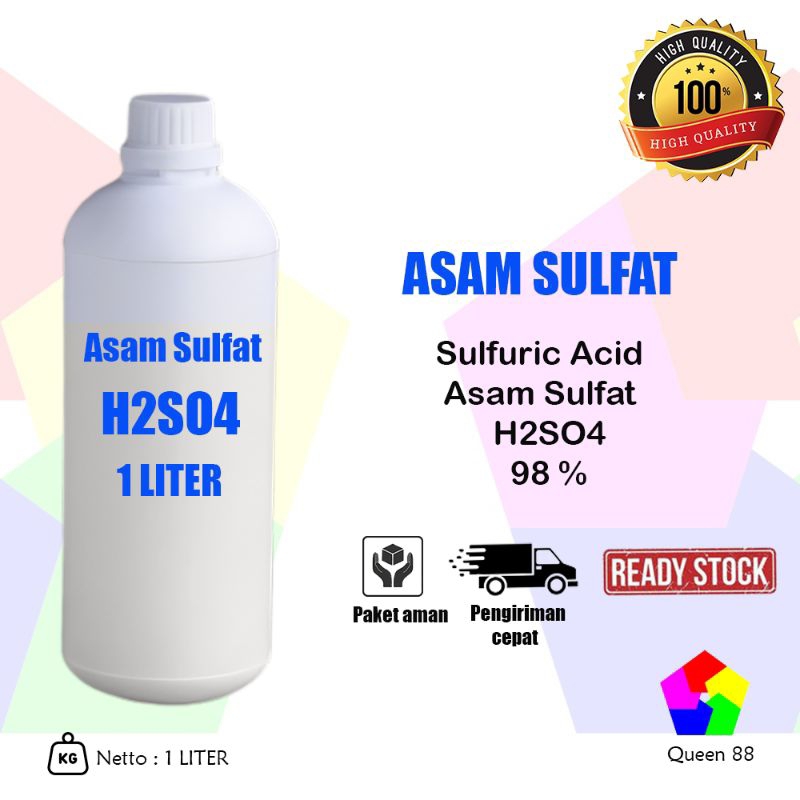 Jual Asam Sulfat 1 liter / H2SO4 98% / Sulphuric Acid / Asam Sulpahte ...