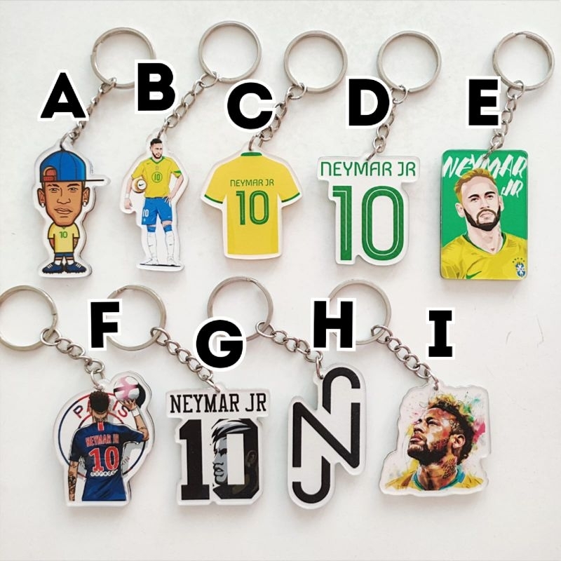 Jual Keychain Neymar Jr Brazil Al Hilal SFC Football Soccer Gantungan ...