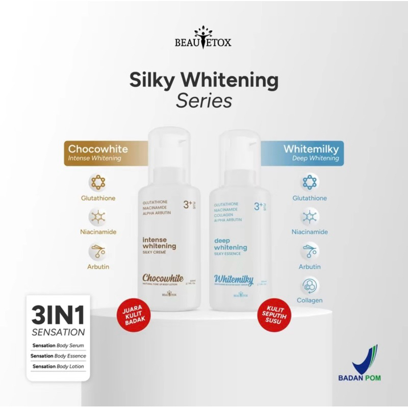 Jual Beautetox Silky Whitening Series | Chocowhite Intense Whitening ...