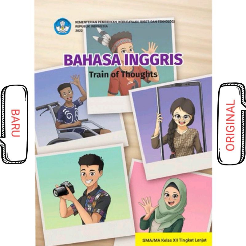 Jual Buku Paket Bahasa Inggris Train of Thoughs kelas 12 XII 3 III SMA MA SMK MAK Kementerian ...