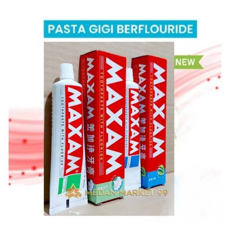Jual MAXAM ODOL PASTA GIGI 145gr/ TOOTH PASTE WITH FLUORIDE/ ODOL ...