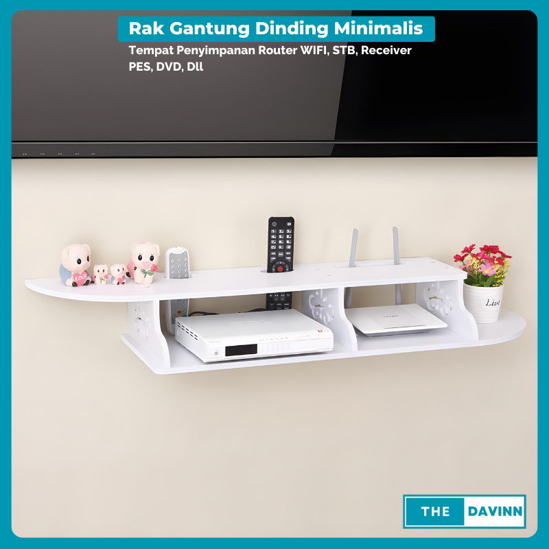 Jual Rak Gantung Dinding Set Top Box Tempat Penyimpanan STB Receiver ...