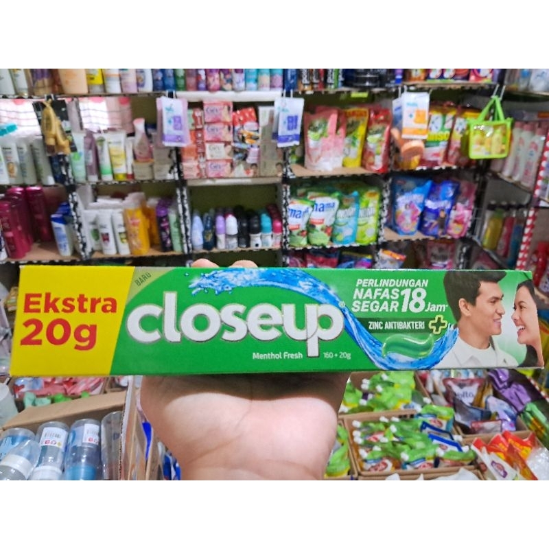 Jual CLOSE UP PASTA GIGI GEL GREEN EVER FRESH 160g + 20g | Shopee Indonesia
