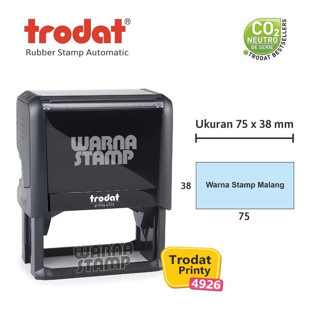 Jual Stempel Trodat Printy 4926 Original Tanpa Letter / Warna Stamp ...