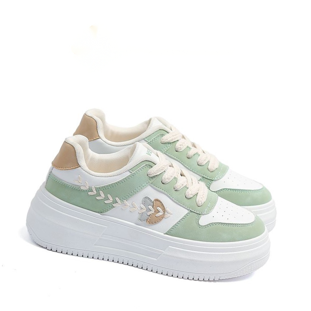 Jual KOII Sepatu Olahraga Sneakers Wanita Korea Putih Hitam Kasual ...