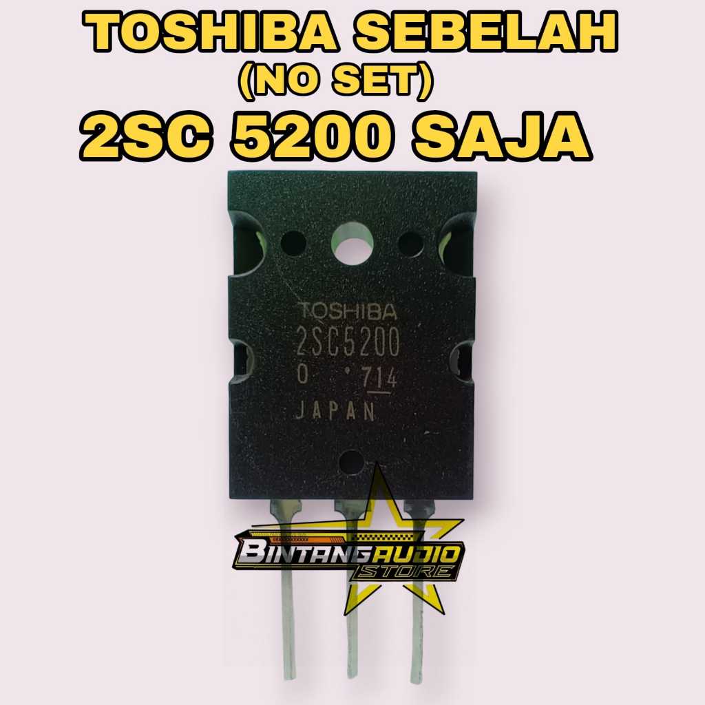 Jual Transistor TOSHIBA Pincang 2SC 5200 / 2SC5200 Lot 714 (bukan set) | Shopee Indonesia