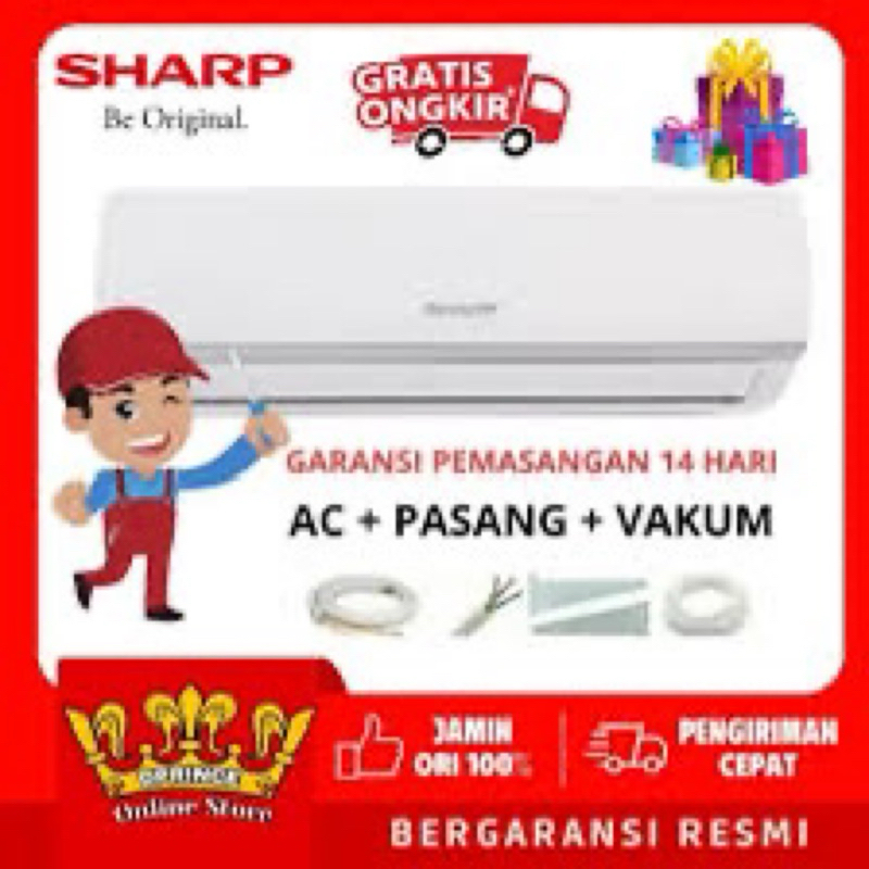 Jual Sharp Ah-5Bey Ac Sharp 1/2 Pk L0W Watt Ac Sharp 5 Bey Garuda R32 2023 | Shopee Indonesia
