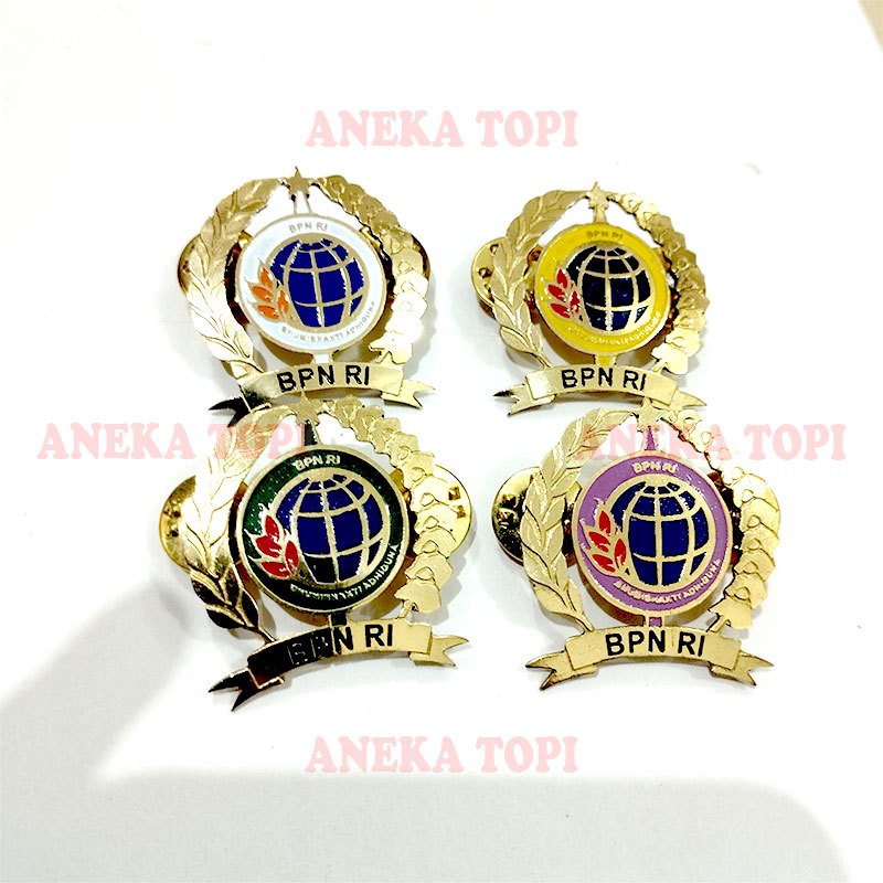 Jual Pin Logo BPN RI Model Padi Kapas Jarum Lencana BPN RI - Aneka Topi ...