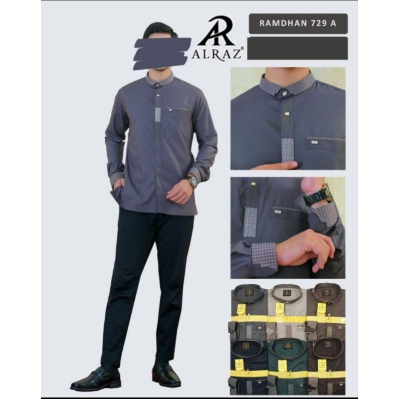 Jual Koko Alraz Model Baru Lengan Panjang Desain Ramdhan/Lengan Manset ...