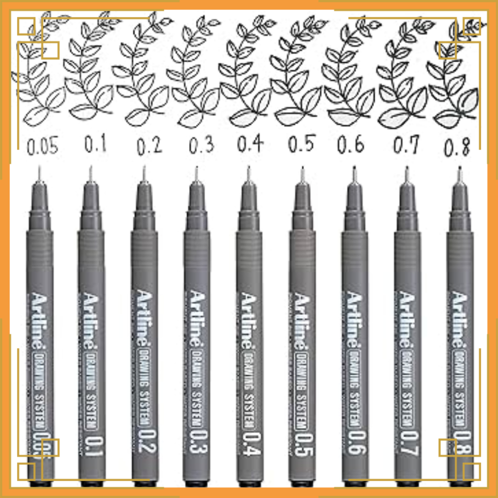 Jual ARTLINE Drawing pen 0.1 - 0.8 hitam | Shopee Indonesia