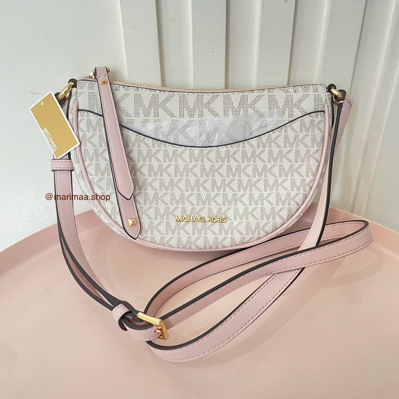 Jual Tas Michael Kors dover half moon signature mk bag small powder ...